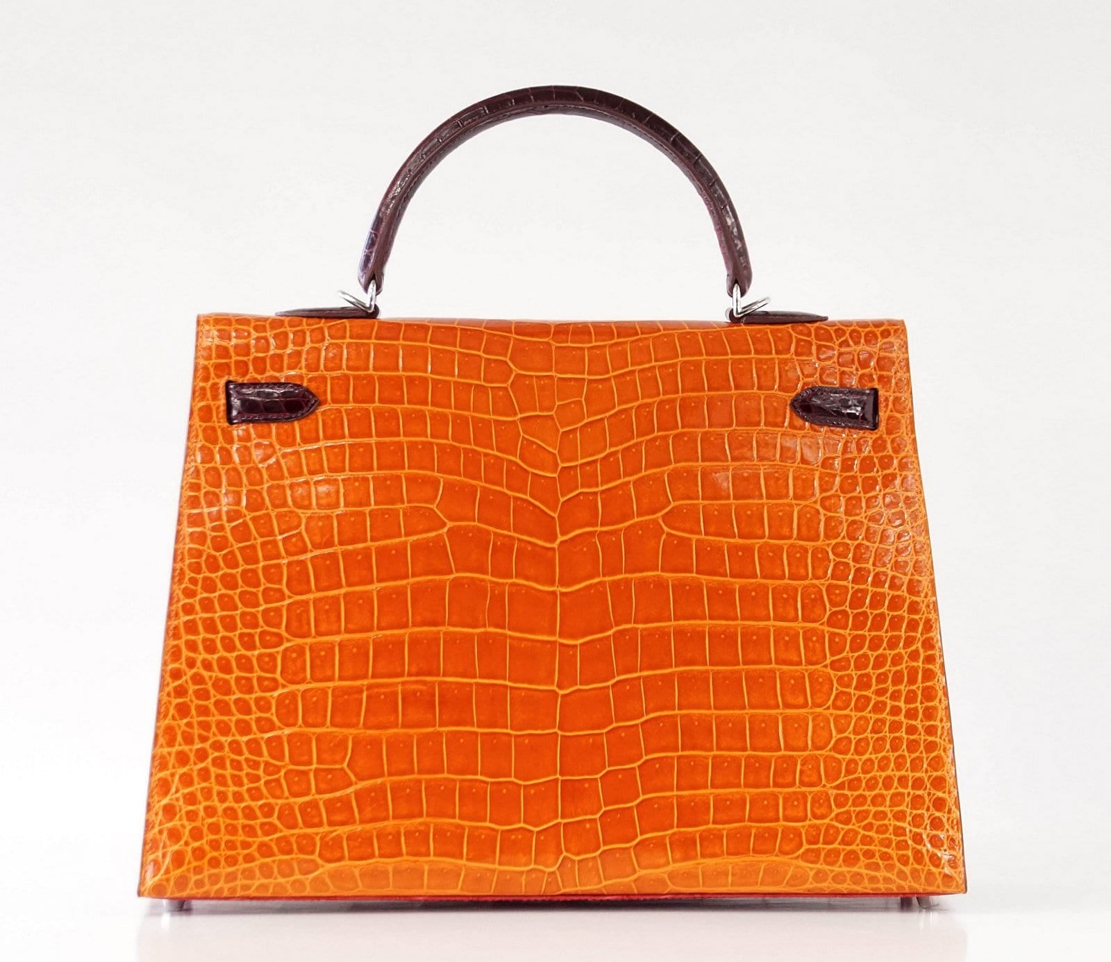 Hermes Kelly 35 Bag Tri Color Horseshoe Porosus Crocodile Palladium ...