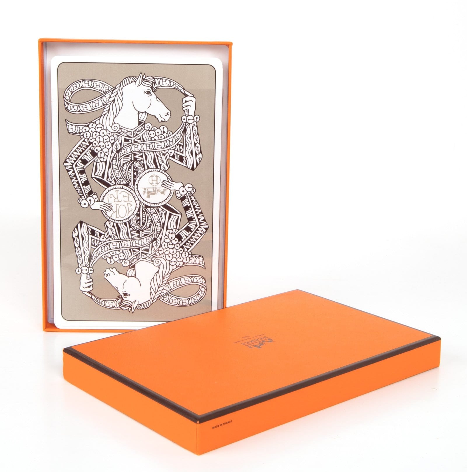 Hermes Jumbo Playing Cards Set Les 4 Mondes GM New w/Box | Mightychic