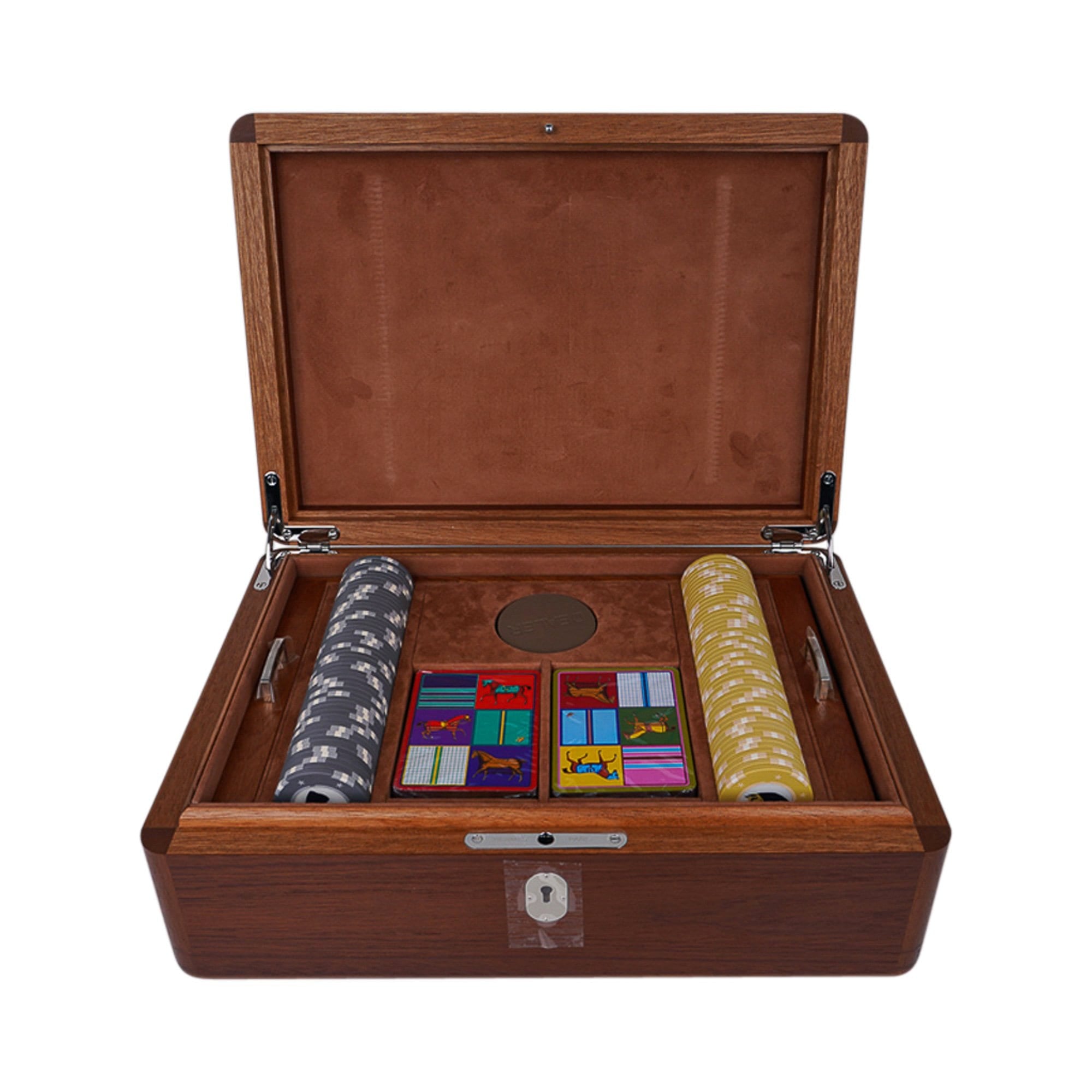 Hermes Poker Box Set Mahogany Wood New w/Box | Mightychic