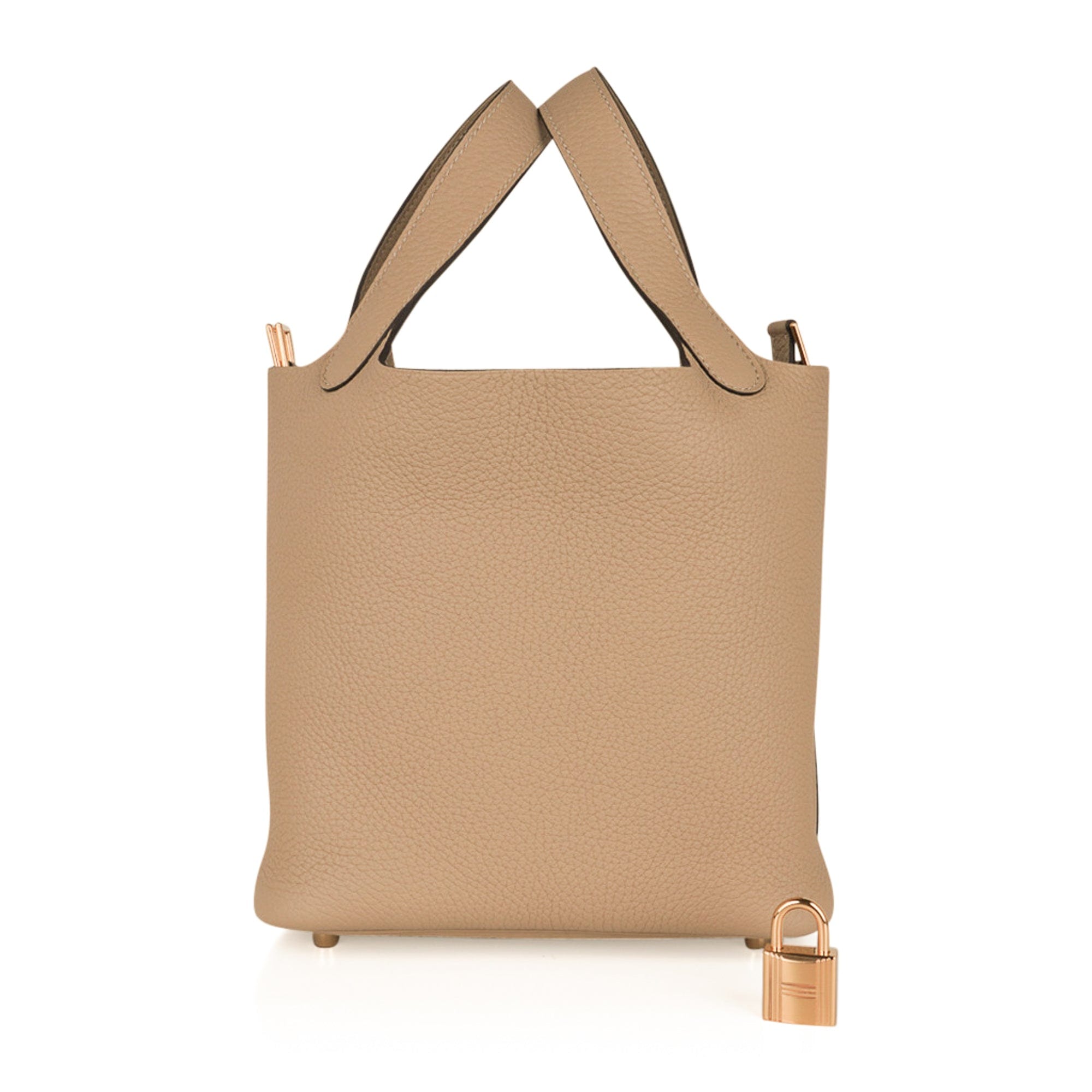 Hermes Lock 18 Bag Trench Gold Hardware Clemence Leather | Mightychic