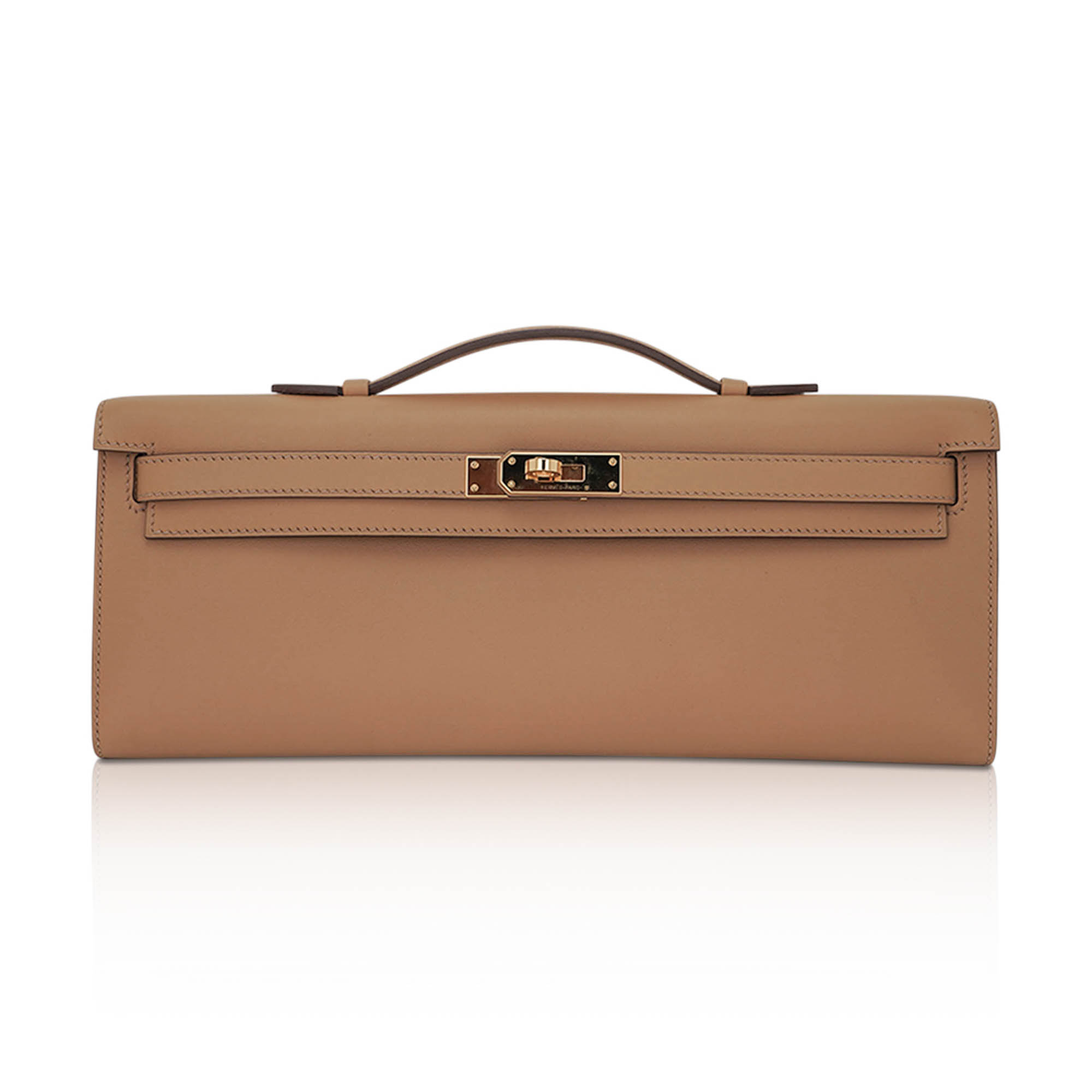 Hermes Limited Edition Kelly Cut Bag Biscuit with Gold Hardware ...